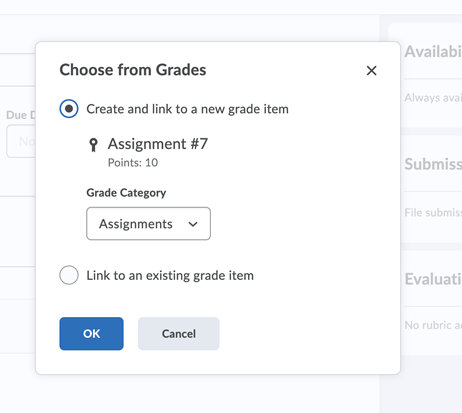 How do I associate grade items with assignments? - Teach Anywhere